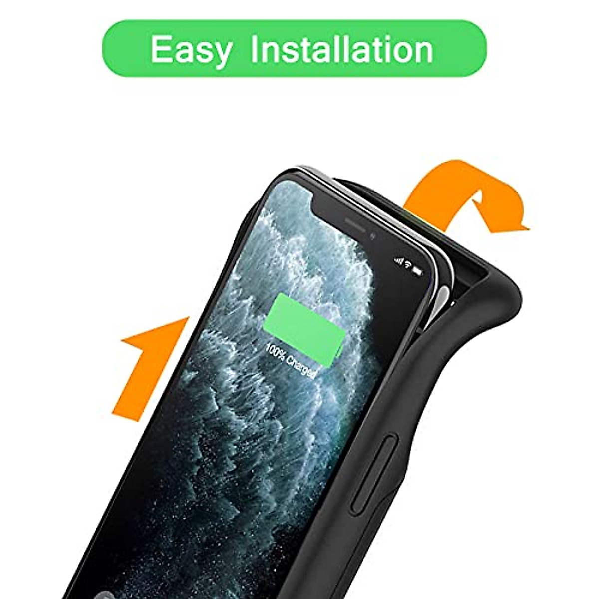 Battery Case for iPhone 11 Pro, Upgraded 7000mAh Slim Portable Rechargeable Battery Pack Charging Case Compatible with iPhone 11 Pro (5.8 inch) Extended Battery Charger Case (Black)