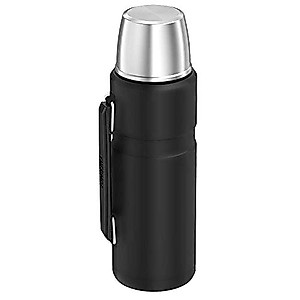 Thermos Stainless King Flask, Matt Black, 1.2 L