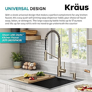 KRAUS Kitchen Soap and Lotion Dispenser in Spot-Free Antique Champagne Bronze, KSD-43SFACB