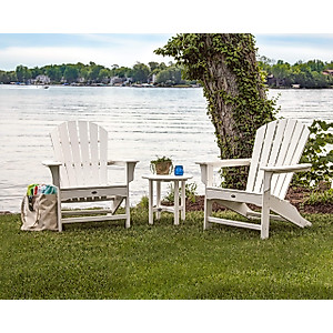 Trex Outdoor Furniture Yacht Club 3-Piece Shellback Adirondack Chair Set with Side Table