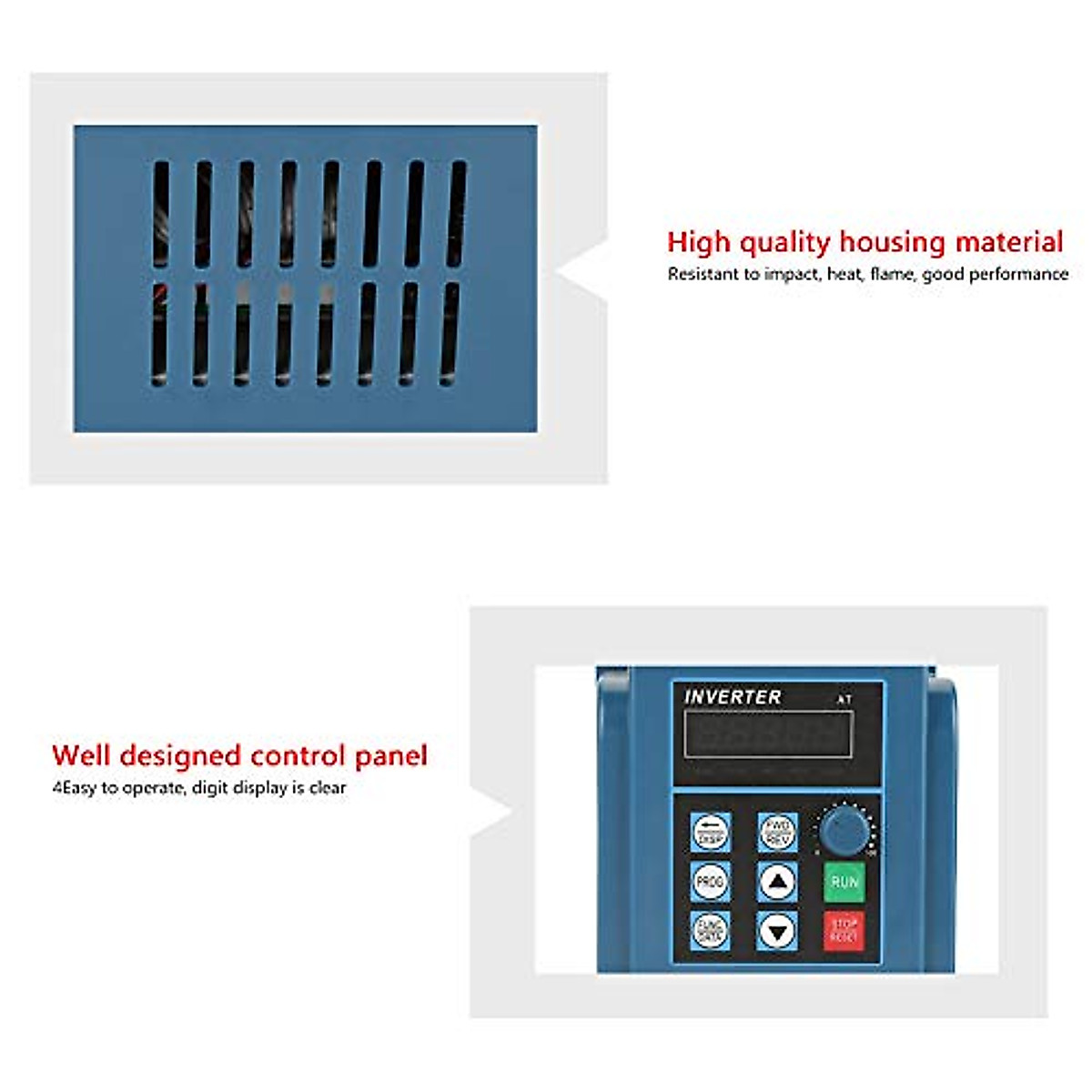 VFD Inverter AC 380V 4kW,Three-phase Variable Frequency Drive Inverter, VFD Speed Controller Inverter for 3-phase Motor