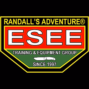 ESEE 4P Survival Fixed Blade Knife, OEM Sawtooth Handle Design, Coyote Brown Sheath