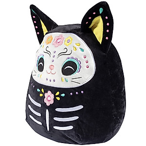 Squishmallows Original 12-Inch Zelina Day of The Dead Cat - Official Jazwares Plush - Collectible Soft & Squishy Kitty Stuffed Animal Toy - Add to Your Squad - Gift for Kids, Girls & Boys