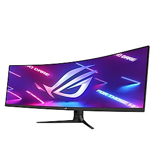 ASUS ROG Strix 49” Ultra-wide Curved HDR Gaming Monitor (XG49WCR) - Dual QHD 32:9 (5120 x 1440), 165Hz, Extreme Low Motion Blur Sync, USB-C, RJ45, DisplayHDR400, 90% DCI-P3, Dual Input-KVM Switch