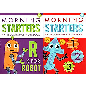 PRE-K & Kindergarten - Morning Starters Educational Workbooks - Set of 2 Books - v10