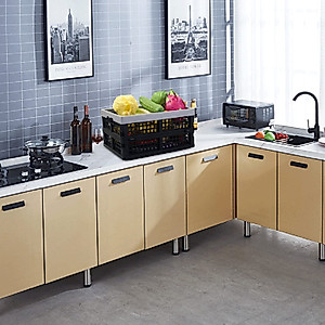 CadineUS 2 Packs 15 Liter Folding Crates, Plastic Collapsible Storage Basket, F