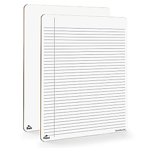 Scribbledo Dry Erase Notebook College Ruled Lined Board 9"x12" Reusable Lined Erasable Ruled Writing Note Pad Lapboard, Blank Whiteboard on Reverse