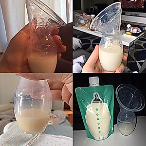 haakaa Manual Breast Pump 4oz/100ml One-Piece Design with Silicone Cap Made by Food Grade Silicone Milk Saver & Milk Catcher for Breastfeeding Moms