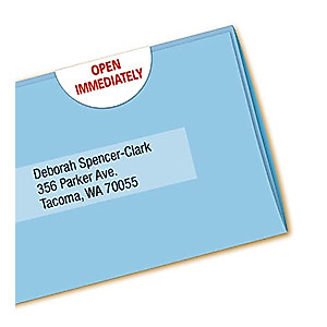 Avery Mailing Seals, 1" Round Labels, White, 600 Printable Mailing Labels (05247)