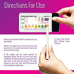 Nurse Hatty - UTI Test Strips 50ct. (2 Sealed Packs of 25ct. per Barrel) Professional Grade Urinary Tract Infection Test Strips - Urinalysis Test to Analyze Leukocytes, Nitrite & pH
