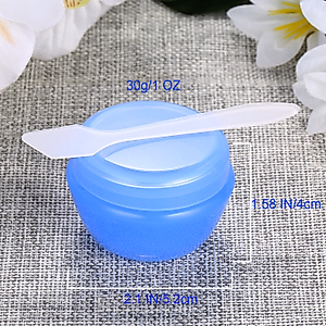 VEAIDE Travel Accessories Toiletry Containers, 1 oz Plastic Little Jars for Creams, Compact Travel Size Containers with Leak proof Lids for Face Hand Body Cream (6 Pieces)
