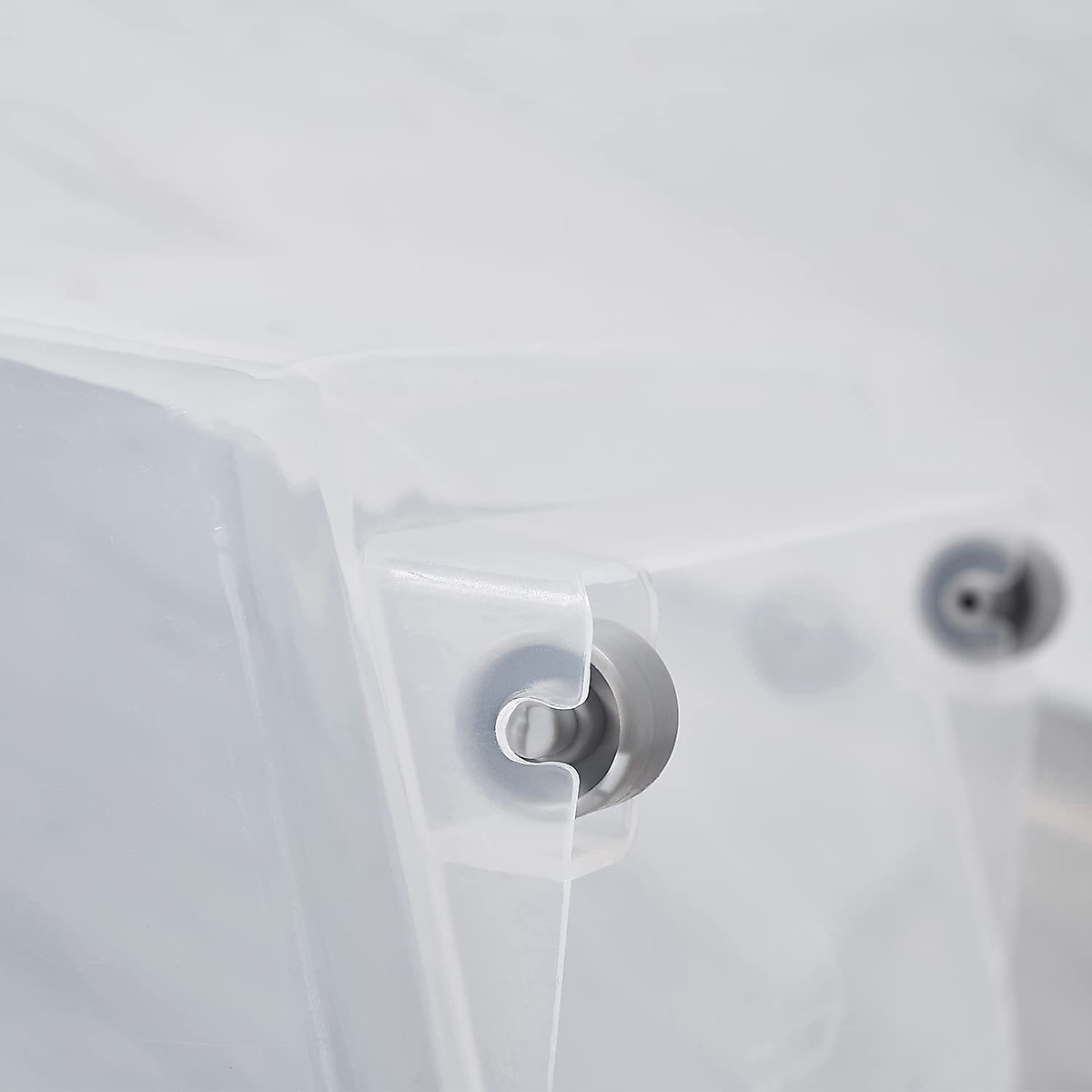 HANAMYA 15 Liter / 30 lbs Rice Storage Container with Measuring Cup, BPA free, For Rice | Grain | Pet Food | Flour, 2 counts, Clear