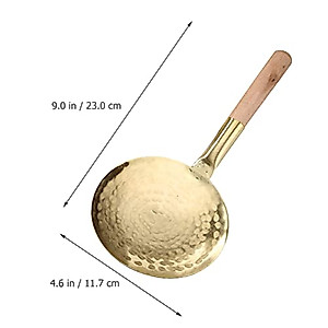 Kitchen Utensils Set Kitchen Utensils Set Kitchen Tofu Scoop Bean Curd Shovel Wooden Handle Rice Scoop Tofu Serving Ladle Tofu Making Supplies 12cm Kitchen Utensils Kitchen Utensils