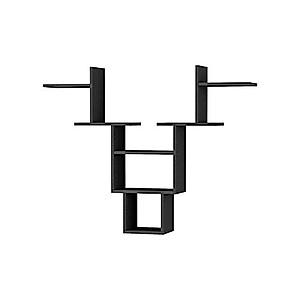 Ada Home Décor Whitetail Wall Shelf, 50'' x 39'' x 9'', Anthracite