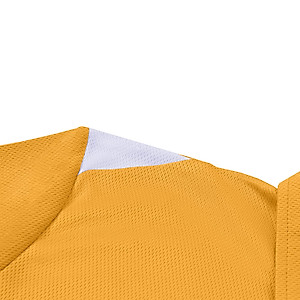 MOHEEN Quick Dry Golf Shirts for Men - Moisture Wicking Short-Sleeve Casual Polo Shirt(Yellow,XL)