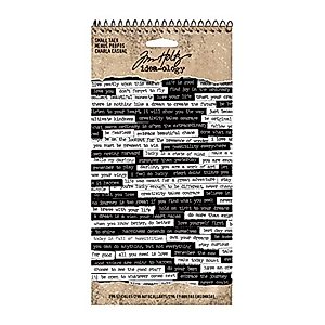 Small Talk Stickers by Tim Holtz Idea-ology, 8.25 x 4.25 Inch Sheet Size, 296 Stickers, Black/White, TH93193