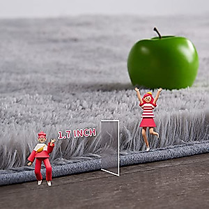 GKLUCKIN Shag Ultra Soft Area Rug, Fluffy 8'x10' Light Grey Rugs Plush Fuzzy Non-Skid Indoor Faux Fur Rugs Furry Carpets for Living Room Bedroom Nursery Kids Playroom Decor