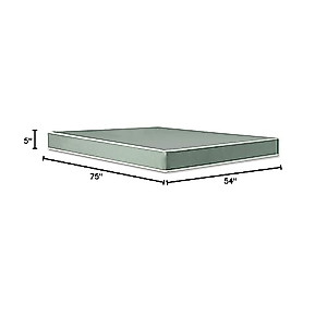 Nutan, 5-Inch Medium Firm Double Sided Tight top Foam Rolled Vinyl Mattress, Full