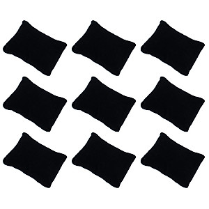 AUEAR, Velvet Bracelet Watch Pillow Black Jewelry Pillows Bangle Cushions Display Stand Set for Box (10 Pcs)