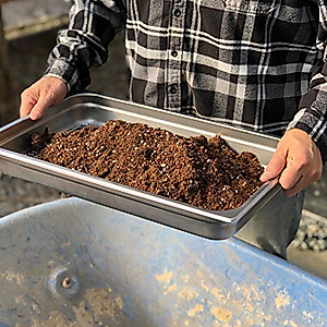 Raw Rutes - Stainless Garden Sifter for Compost, Dirt and Potting Soil - Welded Wire Mesh (Hand Held Garden Sifter) 13"x21"