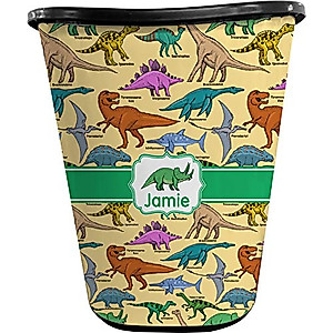RNK Shops Dinosaurs Waste Basket - Single Sided (Black) (Personalized)