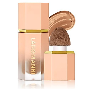 URQT Highly Pigmented Liquid Contour - Built-in Sponge Tip Sculpted Complexion Wand Contour Long Lasting Natural Buildable Highlighters Contour Contouring Bronzer (Contour+Blush+Highlighter)