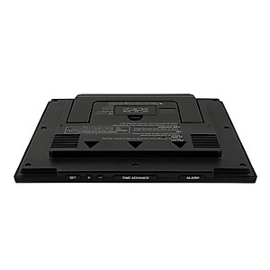 La Crosse Technology 513-1422S Atomic Digital Silver Clock with Indoor Temperature