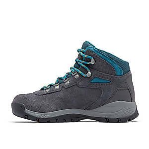 Columbia Women's Newton Ridge Plus Waterproof Amped, Shark/River Blue, 8.5