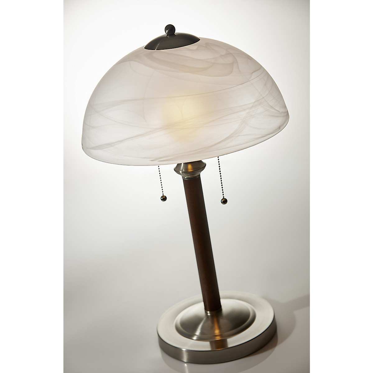 Adesso 4050-15 Lexington 22.5" Table Lamp – Lighting Fixture with Walnut Wood Body, Smart Switch Compatible Lamp. Home Improvement Equipment