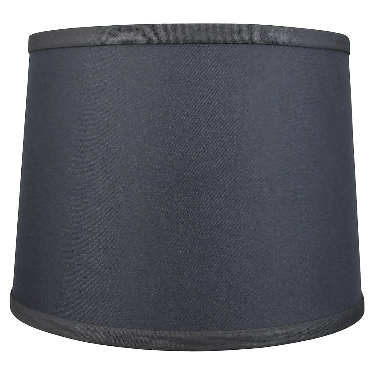 FenchelShades.com Drum Lampshade 9" Top Diameter x 10" Bottom Diameter x 7.5" Slant Height with 6" Drop Slip Uno Attachment (Linen Black)