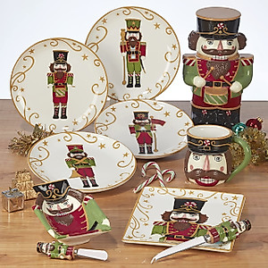 Certified International Holiday Magic Nutcracker 9" Dessert/Salad Plates, Multicolor, Medium, Set of 4
