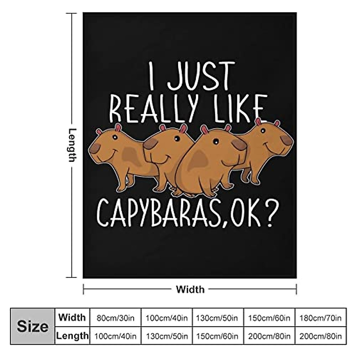Capybara Blanket, Fannel Fleece Lightweight Microfiber Throw Blanket Soft Cute for All Season Bed Couch Sofa 40"x50"