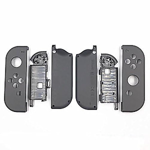 Replacement Hard Housing Shell Skin Case Cover Inner Frame for Nintendo Switch NS Joy-Con Controller (Gray Case +Frame)
