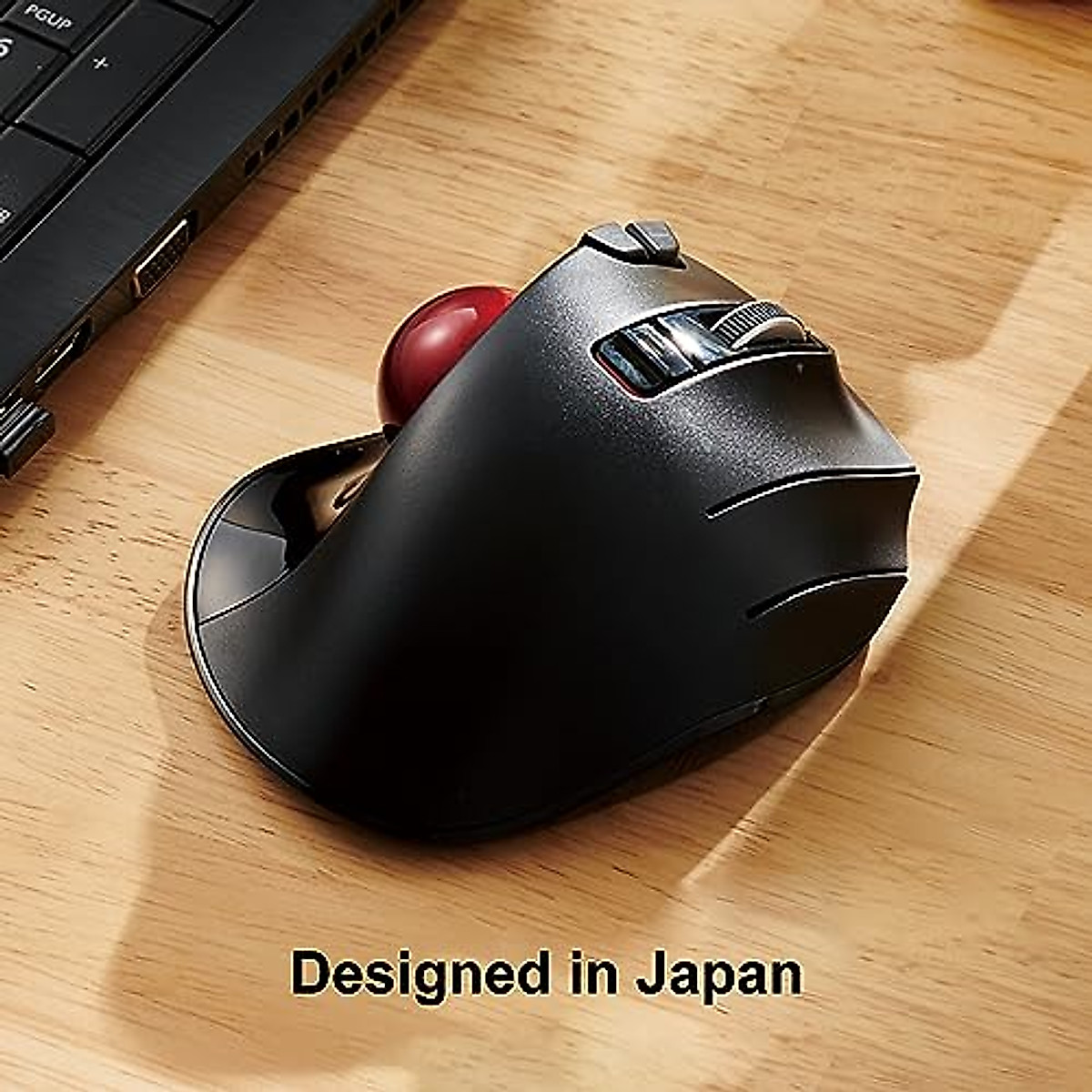 ELECOM EX-G Trackball Mouse, 2.4GHz USB Wireless, Ergonomic Design, Thumb Control, Smooth Precise Tracking Roller Ball, 6 Programmable Buttons, Tilt Scroll, Computer Mice for Laptop PC, Windows & Mac