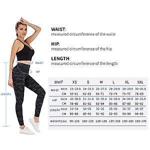 PHISOCKAT 2 Pack High Waist Yoga Pants with Pockets, Tummy Control Leggings, Workout 4 Way Stretch Yoga Leggings