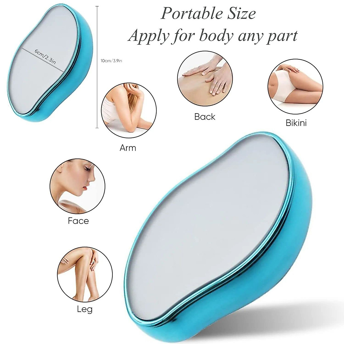 Crystal Hair Eraser, 2023 Magic Crystal Hair Remover, Hair Eraser for Women and Men, Painless Exfoliation Magic Hair Removal Tool, Crystal Hair Remove