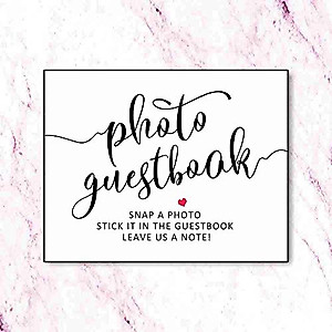 Photo Guestbook Sign, Wedding Sign, Reception Sign, Ceremony Sign, Wedding Guestbook, Rustic Wedding Sign, Wedding Signage, UNFRAMED 8x10 inch