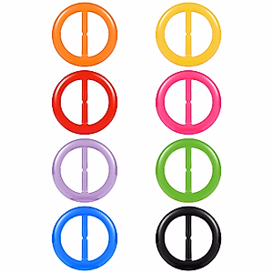 Boao 16 Pcs Shirt Clips for Women Tee Shirt Clips Scarf Clips 2 Inches 8 Colors (Rainbow Style)