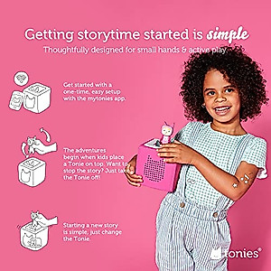 Toniebox Audio Player Starter Set with Peppa Pig, George, and Playtime Puppy - Listen, Learn, and Play with One Huggable Little Box - Pink