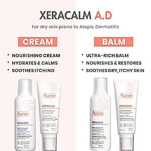Avene XeraCalm A.D Lipid-Replenishing Cream, Atopic Dermatitis, Eczema-Prone, No Preservatives, Fragrance-Free, 6.7 Oz