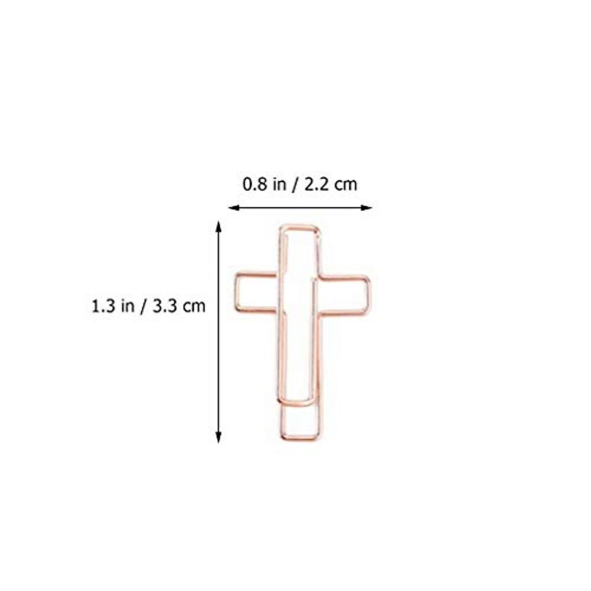 TOYANDONA 12pcs Cross Paper Clips Bible Paper Clips Journaling Items Clamps Christian Bible Study Supplies Metal Bookmark Memo Clip for Office School Religious Gift