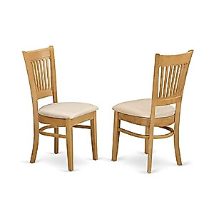East West Furniture VAC-OAK-C Dining Chairs, Upholstered Seat