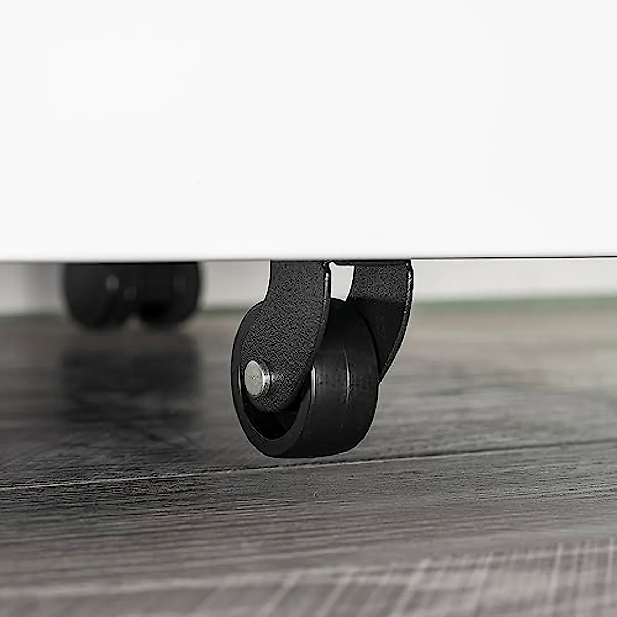 3-Drawer Mobile File Cabinet with Lock, Office Storage Filing Cabinet for Legal/Letter Size, Pre-Assembled Metal File Cabinet Except Wheels Under Desk (White+Gray)