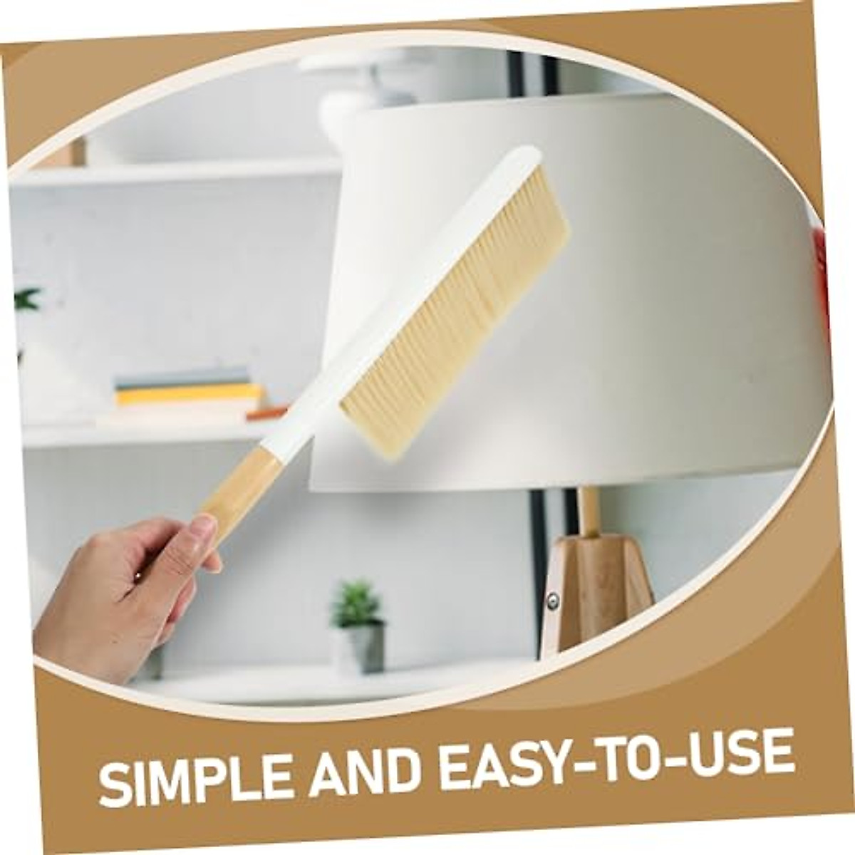 NOLITOY Dust Brush Soft Bristle Hair Brush Soft Brush Whisk Brooms Brush Grubber Carpet Cleaning Brush Cleaning Brushes for Household Use Hair Broom Handheld Broom Sofa Brush Beige The Pet