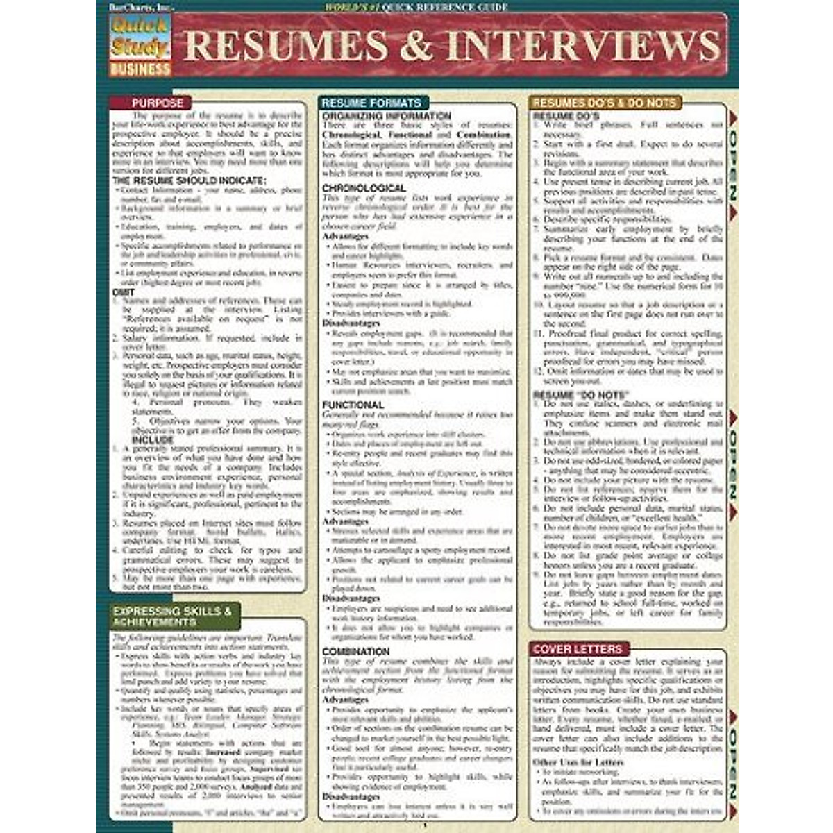 BarCharts- Inc. 9781572225466 Resumes Interviews- Pack of 3