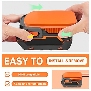 EID Power Wheels Adapter for Ridgid Battery 18V AEG Hyper Li-ion Battery Dock Power Connector with 14AW Wire and Fuse for DIY Use, RC Toy, Rc Car Truck, e-Bike