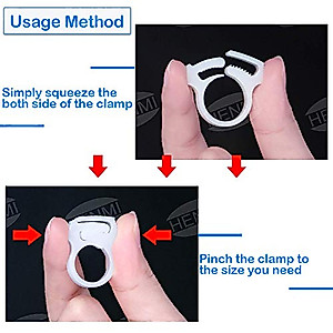 HENMI® 6 PCS Sweep Hose Attachment Clamp Clasp Replacement Pool Hose Clamps,Compatible with Polaris Pool Cleaners 180 280 360 380 480 for Polaris Tail Clamp B15 B-15