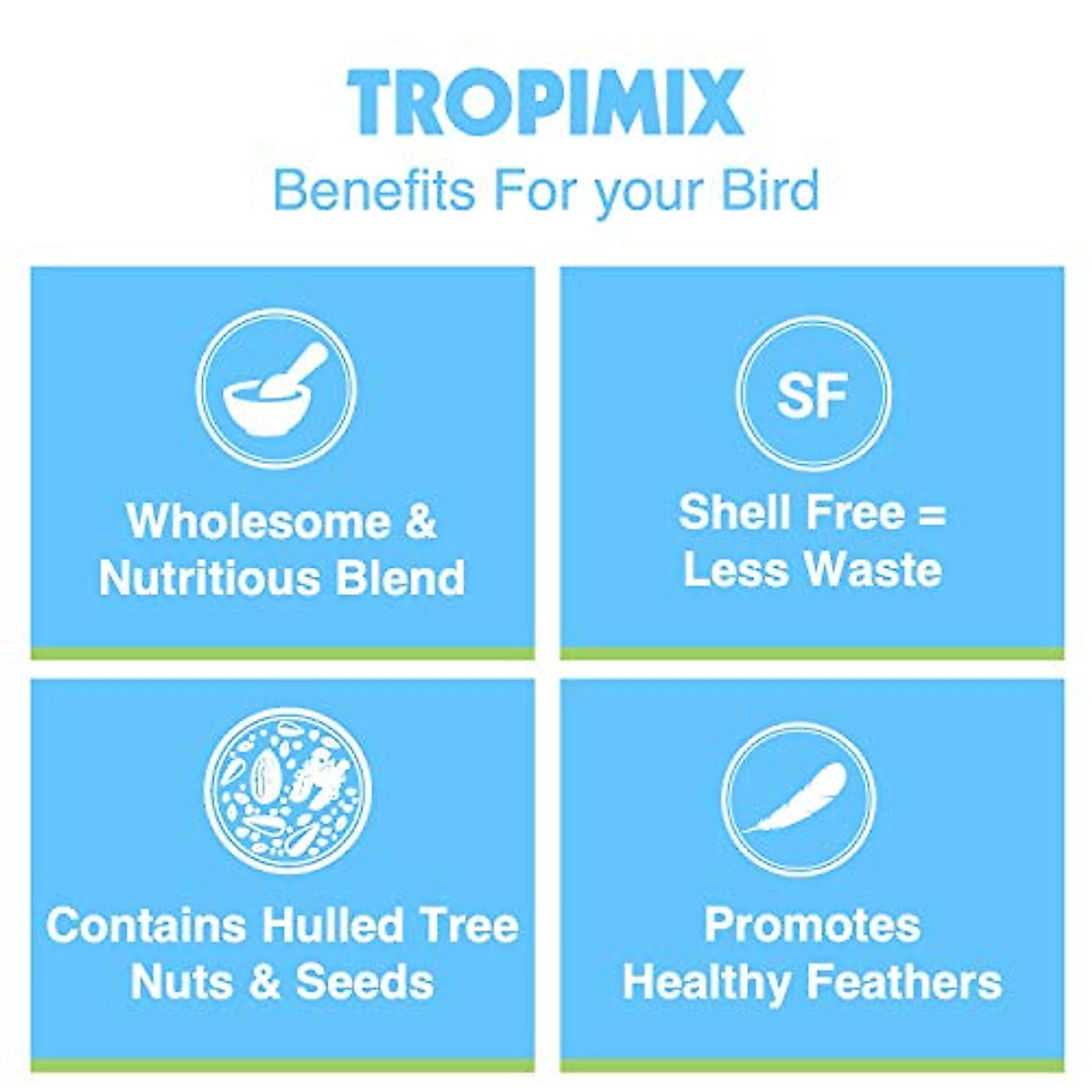 Hagen Tropimix Enrichment Food for Small Parrots, 20 lb. (9.07 kg) - HARI Small Parrot Food with Seeds, Fruit, Nuts, Vegetables, Grains, and Legumes