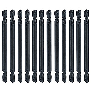 Neiko 10027A 1/8" Double End HSS Drill Bits, 12 Pack | Nitride Coated