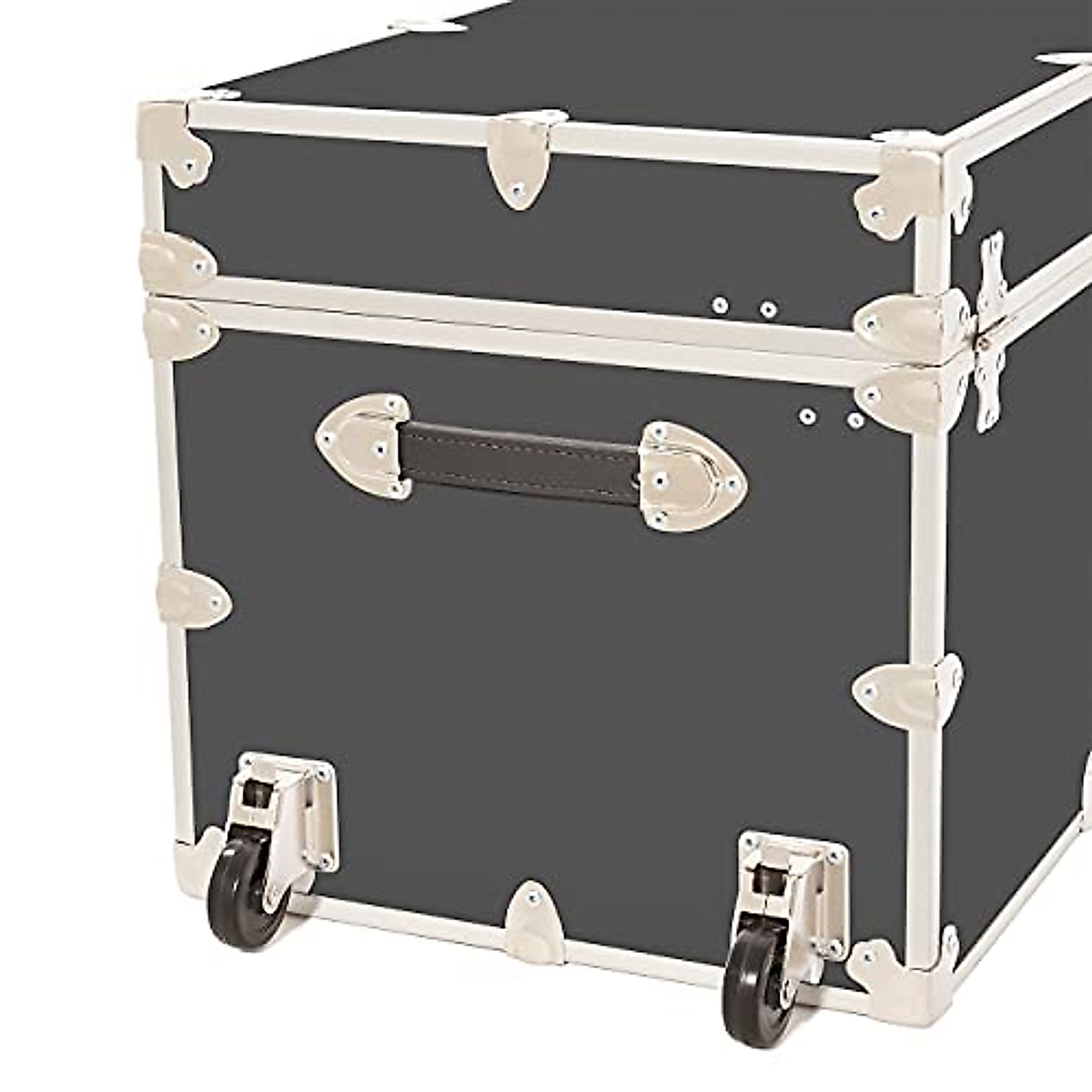 Rhino Trunk & Case XXL Armor Trunk with Removable Wheels, College, Home & Office Storage 36"x18"x18" (Slate)